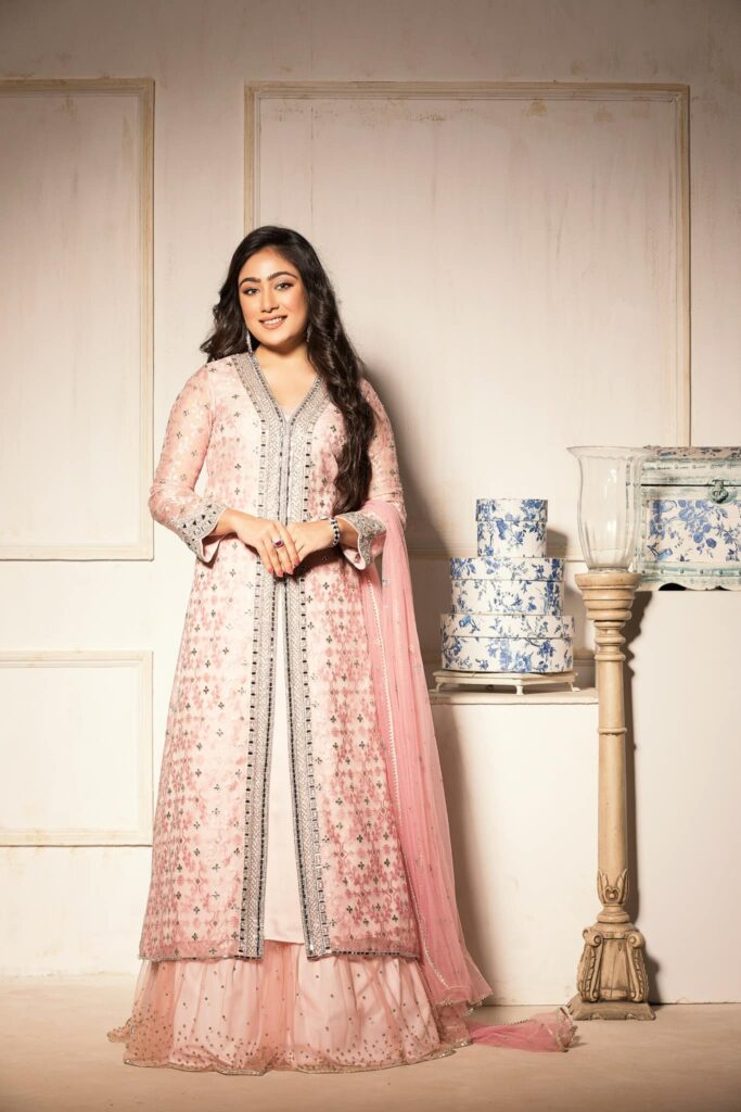 L3 stone work sharara set - Sarah Karim Couture